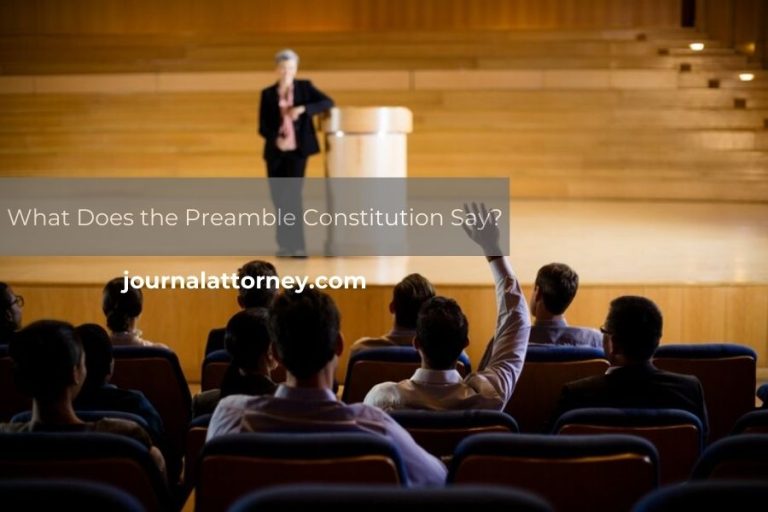What Does the Preamble Constitution Say?